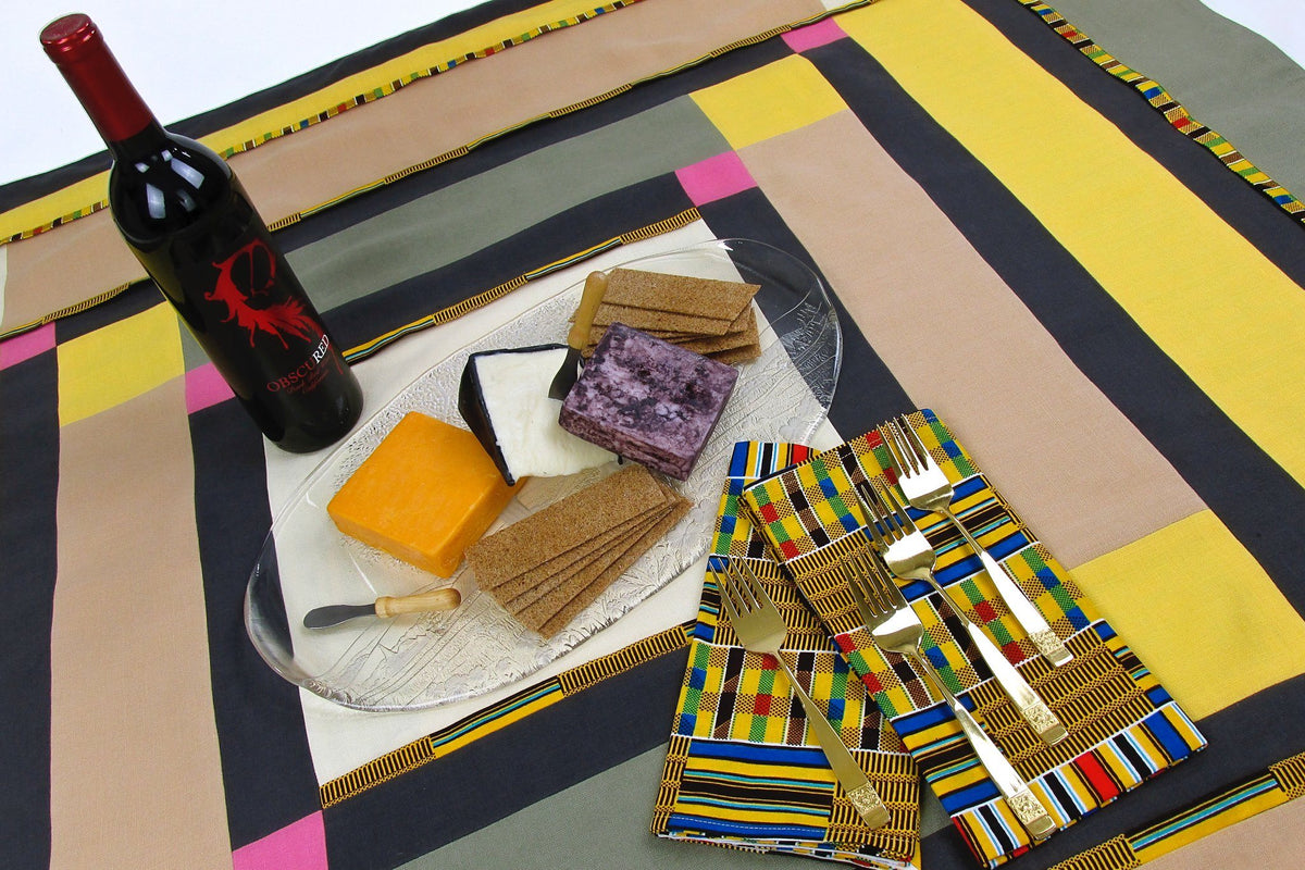 DIY Patchwork Linen Table Throw Collaboration