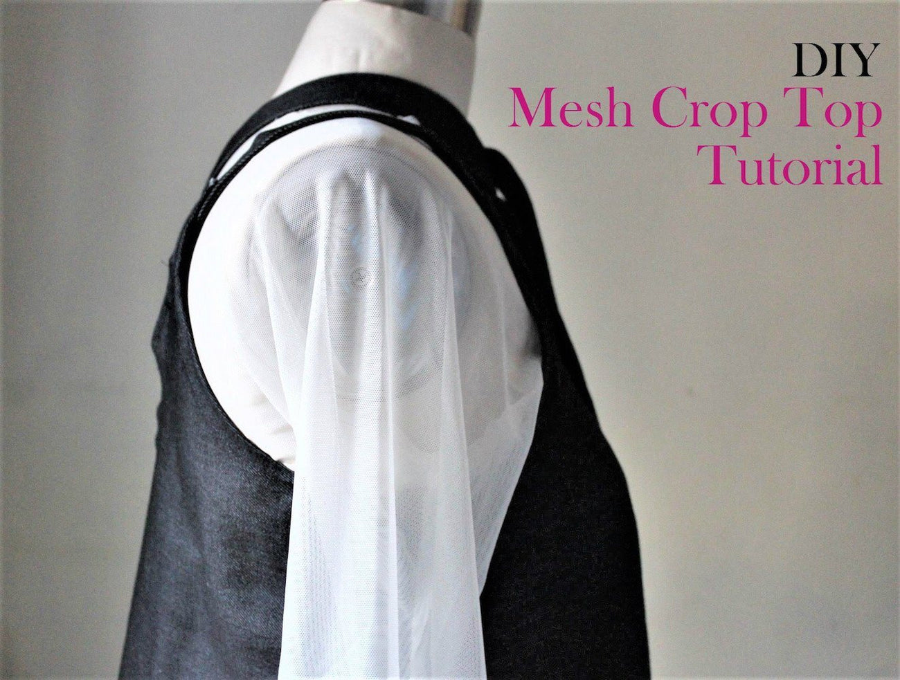 DIY Mesh Crop Top Tutorial Featuring Power Mesh Fabric