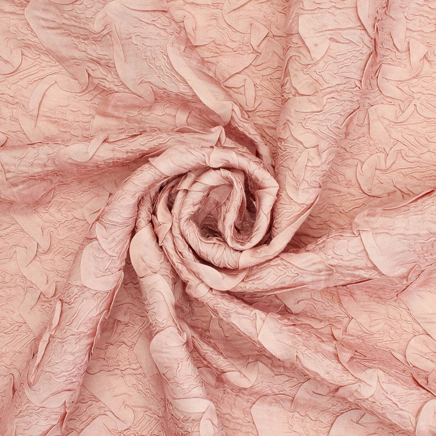 Two-Tone Ruched Ruffle Satin Fabric