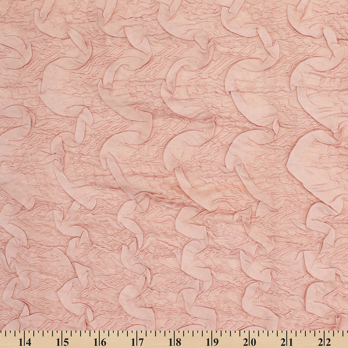 Two-Tone Ruched Ruffle Satin Fabric