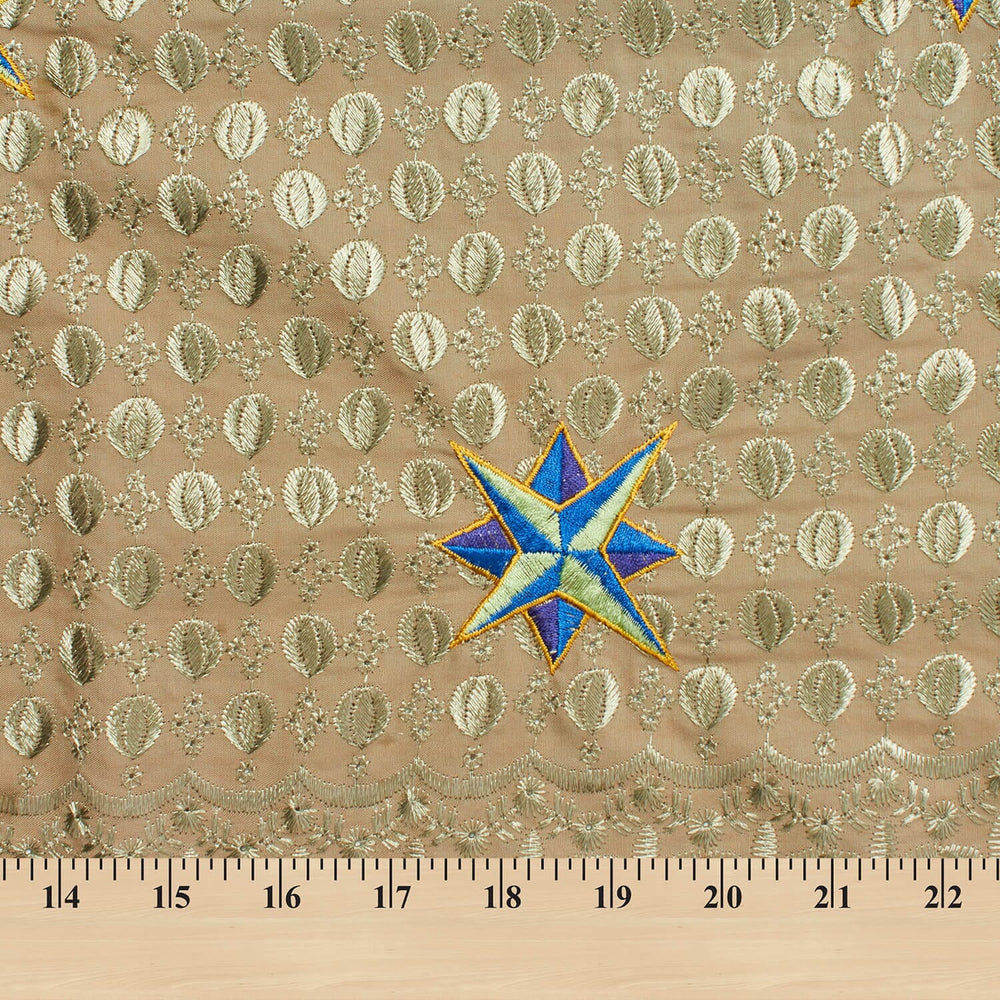 Olive Starlight Seed Embroidery Lace Fabric 52" Wide $14.99/Yard