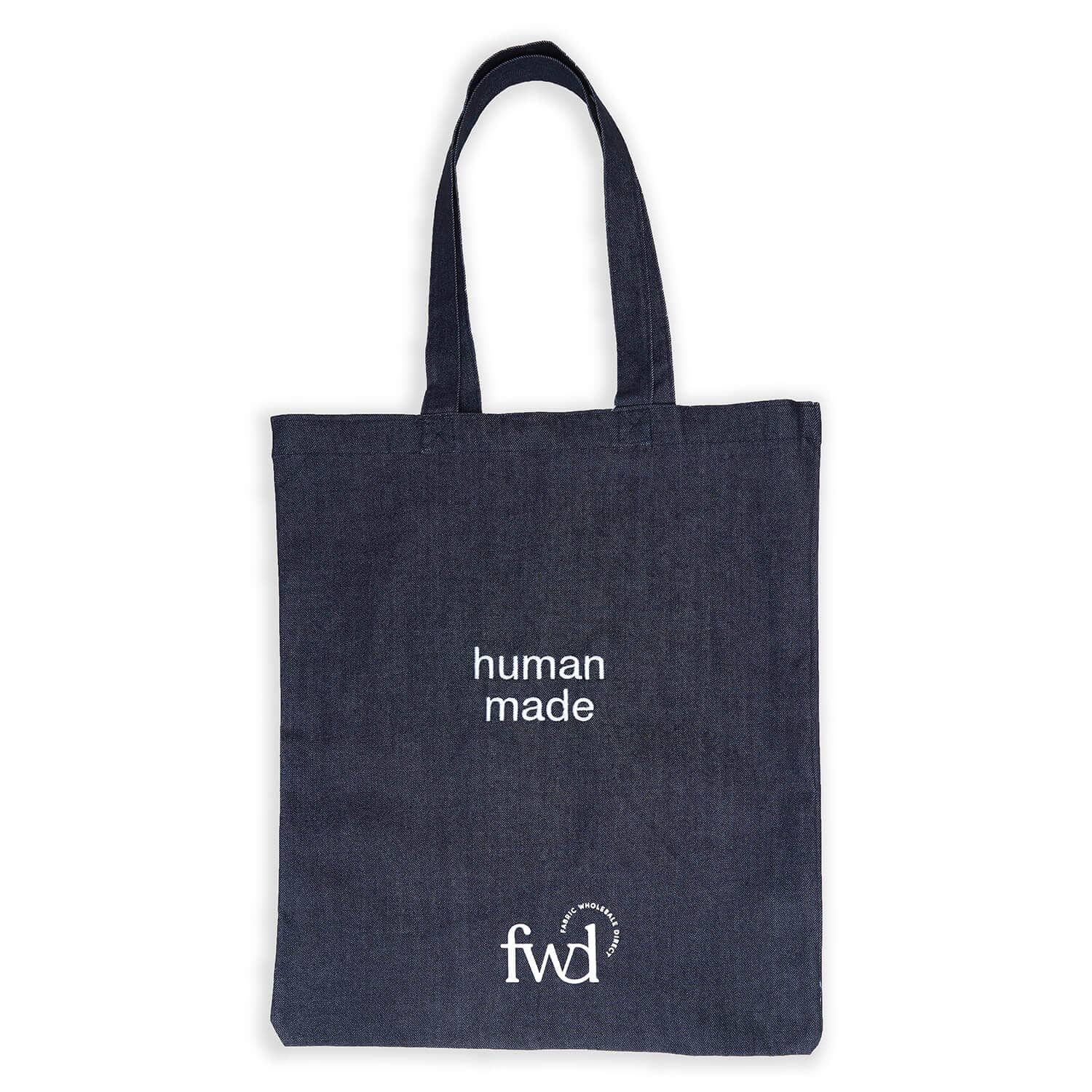 Blue Denim (10 oz) "Human Made" Reusable Tote Bag