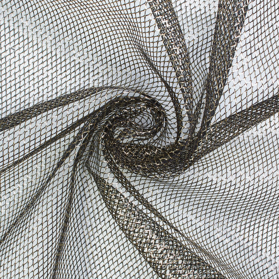 Gold Metallic Mesh Fabric By The Yard