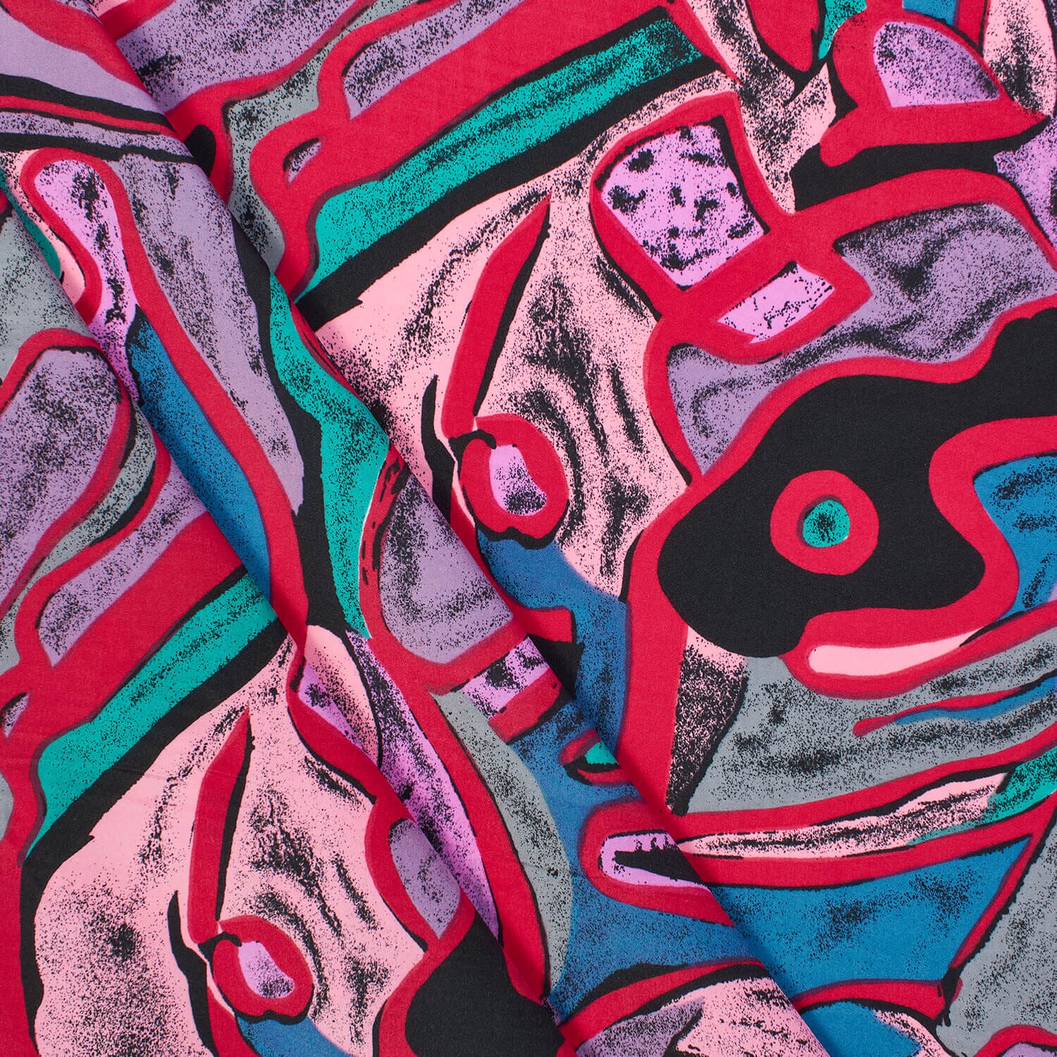 Abstract Print Polyester Fabric By The Yard