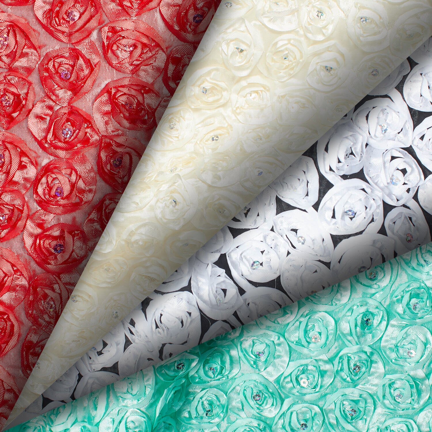 Sequins Rosette Fabric By The Yard