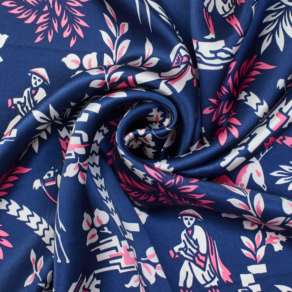 Sahara Printed Silk Fabric By The Yard