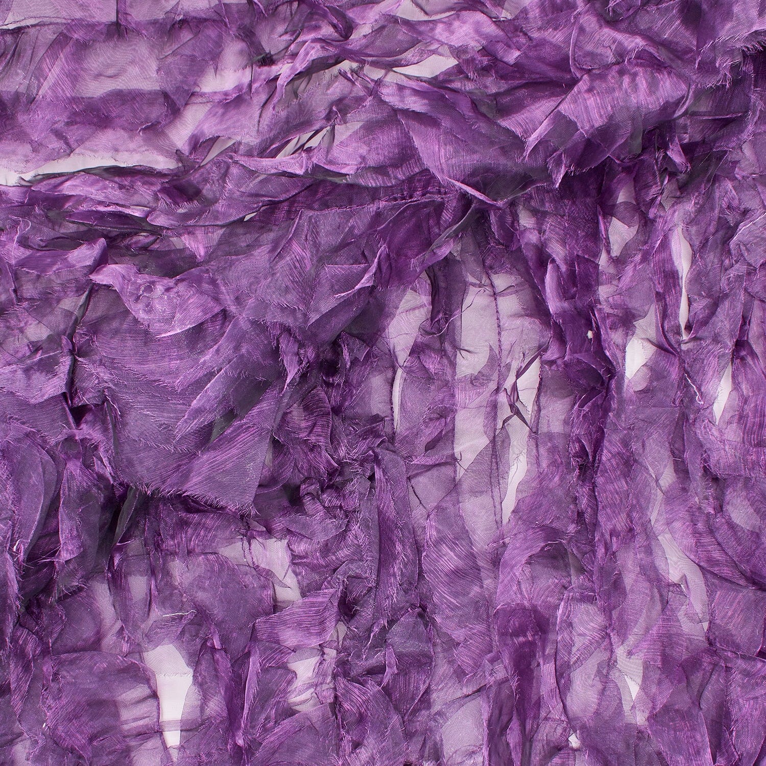 Purple Ruffle Organza Fabric 52/53" Wide $19.99/Yard 100%Polyester