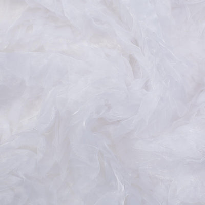 White Ruffle Organza Fabric 52/53" Wide $19.99/Yard 100%Polyester