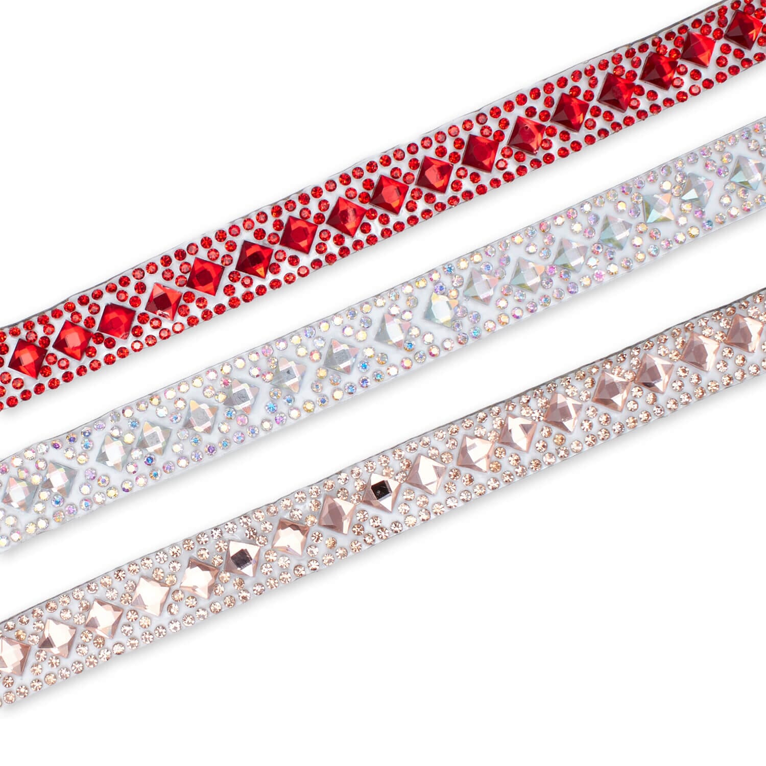 Geometric Rhombus Diamond Resin Rhinestone Trim