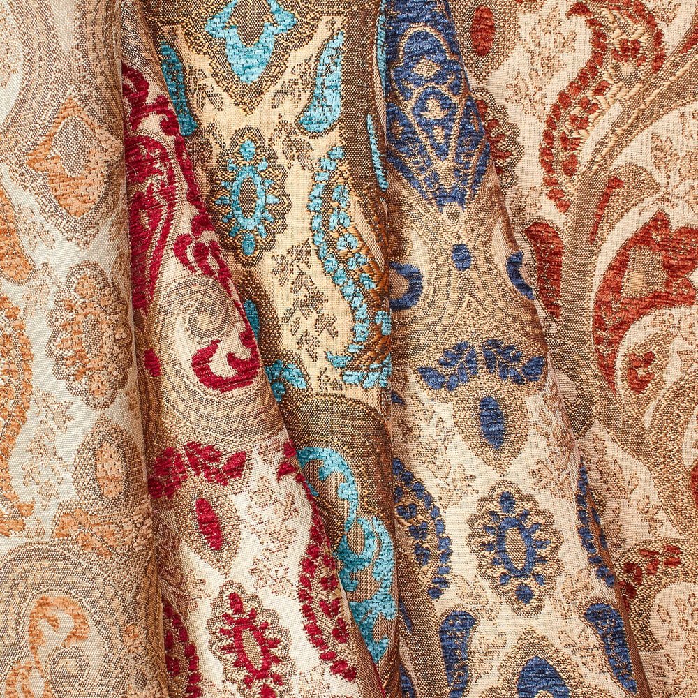 Spade Damask Chenille Jacquard Fabric By The Yard