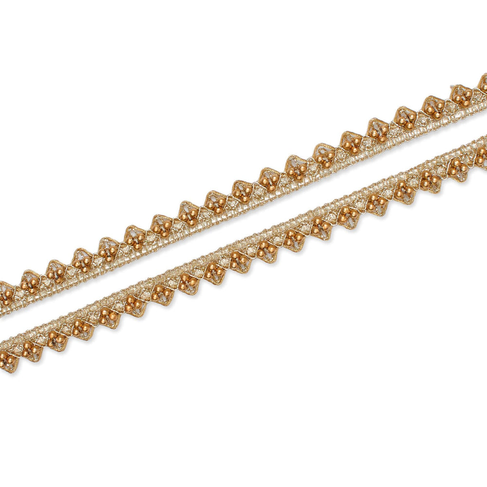 1/2 Inch Tri Bead Metallic Corded Trim By The Yard