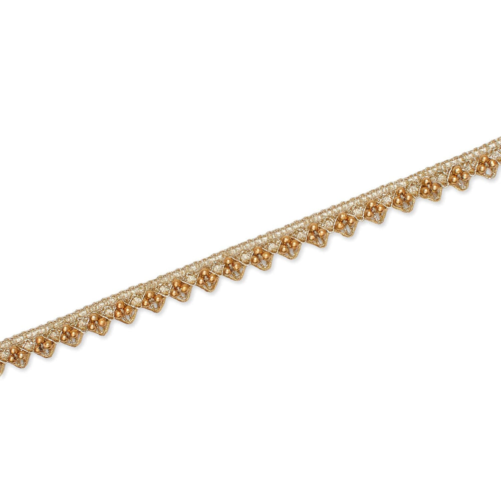 1/2 Inch Tri Bead Metallic Corded Trim By The Yard