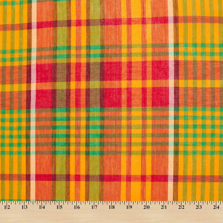 Madras Plaid Fabric (Style 322) 100% Cotton 44/45" Wide $4.99/Yard