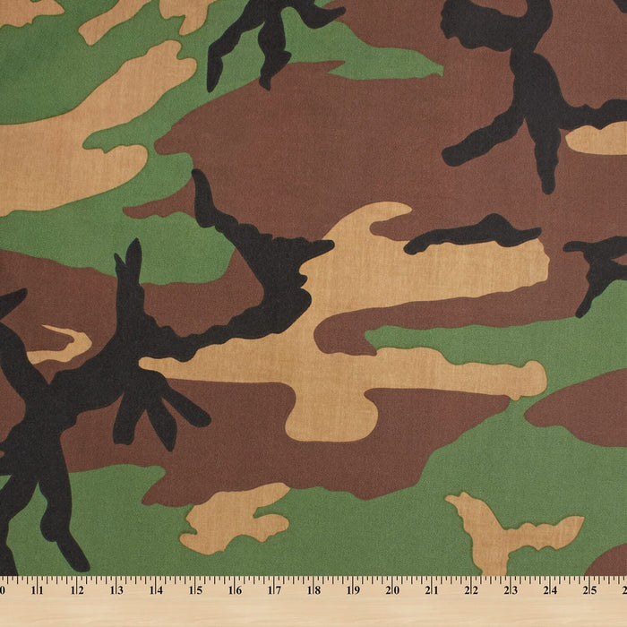 Camo Printed Broadcloth Fabric