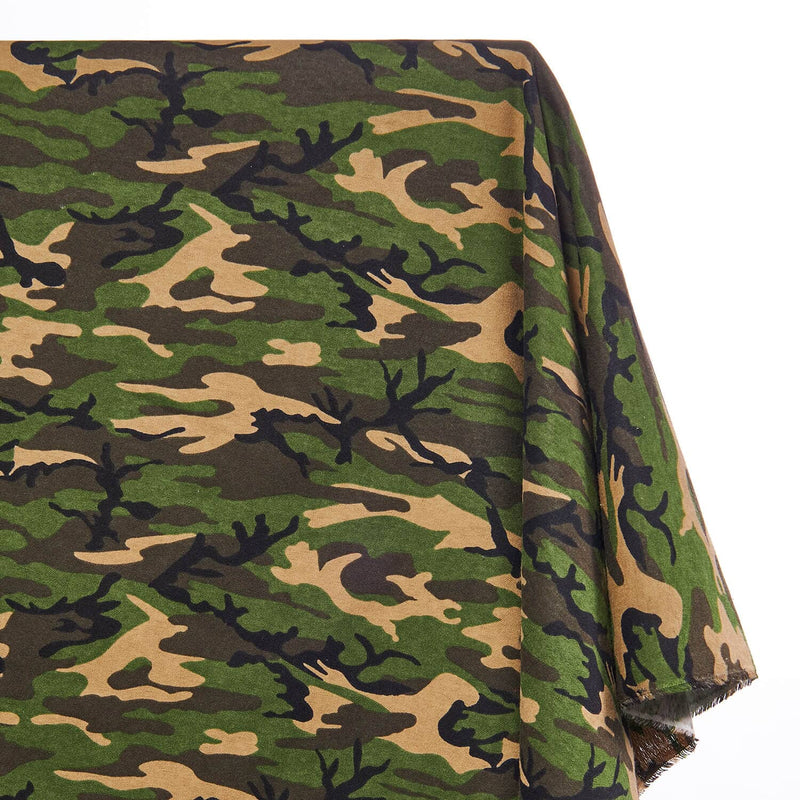 Camouflage Printed Cotton Flannel Fabric