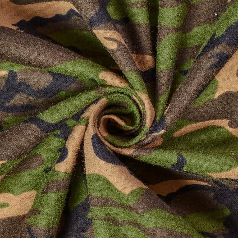 Camouflage Printed Cotton Flannel Fabric
