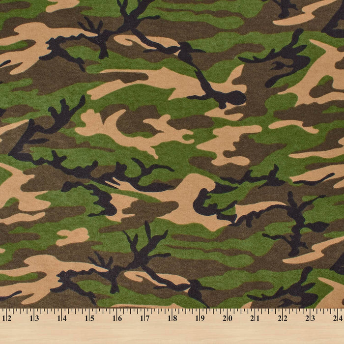 Camouflage Printed Cotton Flannel Fabric