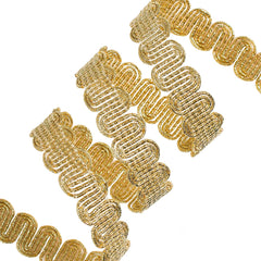 5/8 Inch Metallic Scroll Trim By The Yard