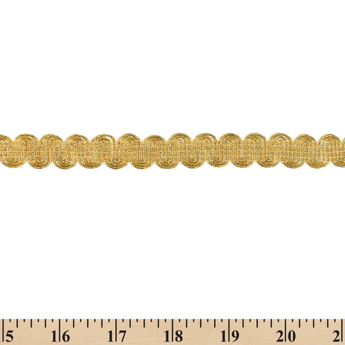5/8 Inch Metallic Scroll Trim By The Yard