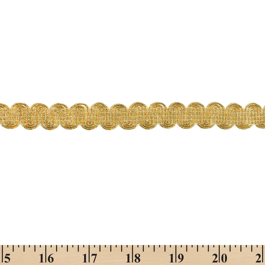 5/8 Inch Metallic Scroll Trim By The Yard