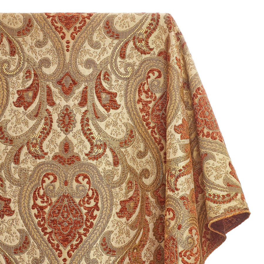 Spade Damask Chenille Jacquard Fabric By The Yard