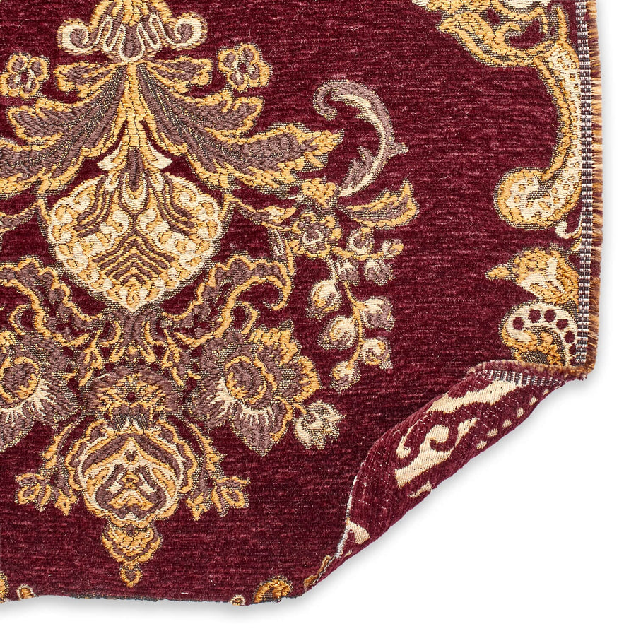 Victorian Damask Metallic Chenille Jacquard Fabric