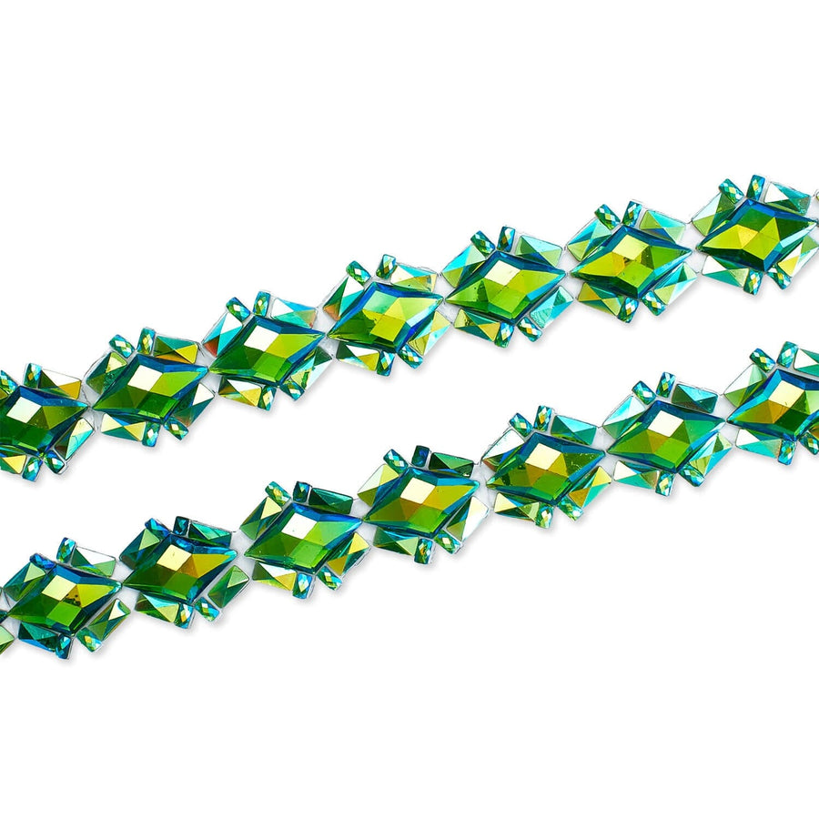 Lozenge Rhinestone Iron On Trim | Fabric Wholesale Direct