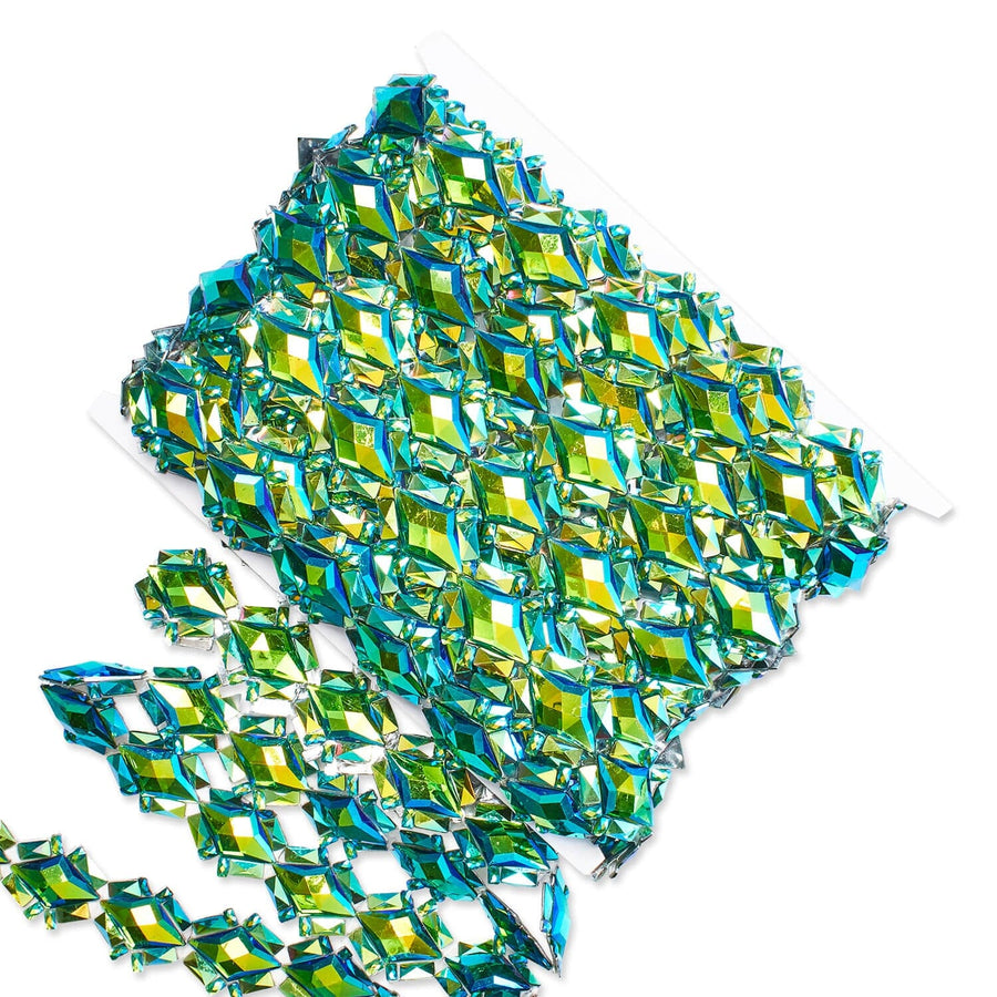 Lozenge Rhinestone Iron On Trim | Fabric Wholesale Direct