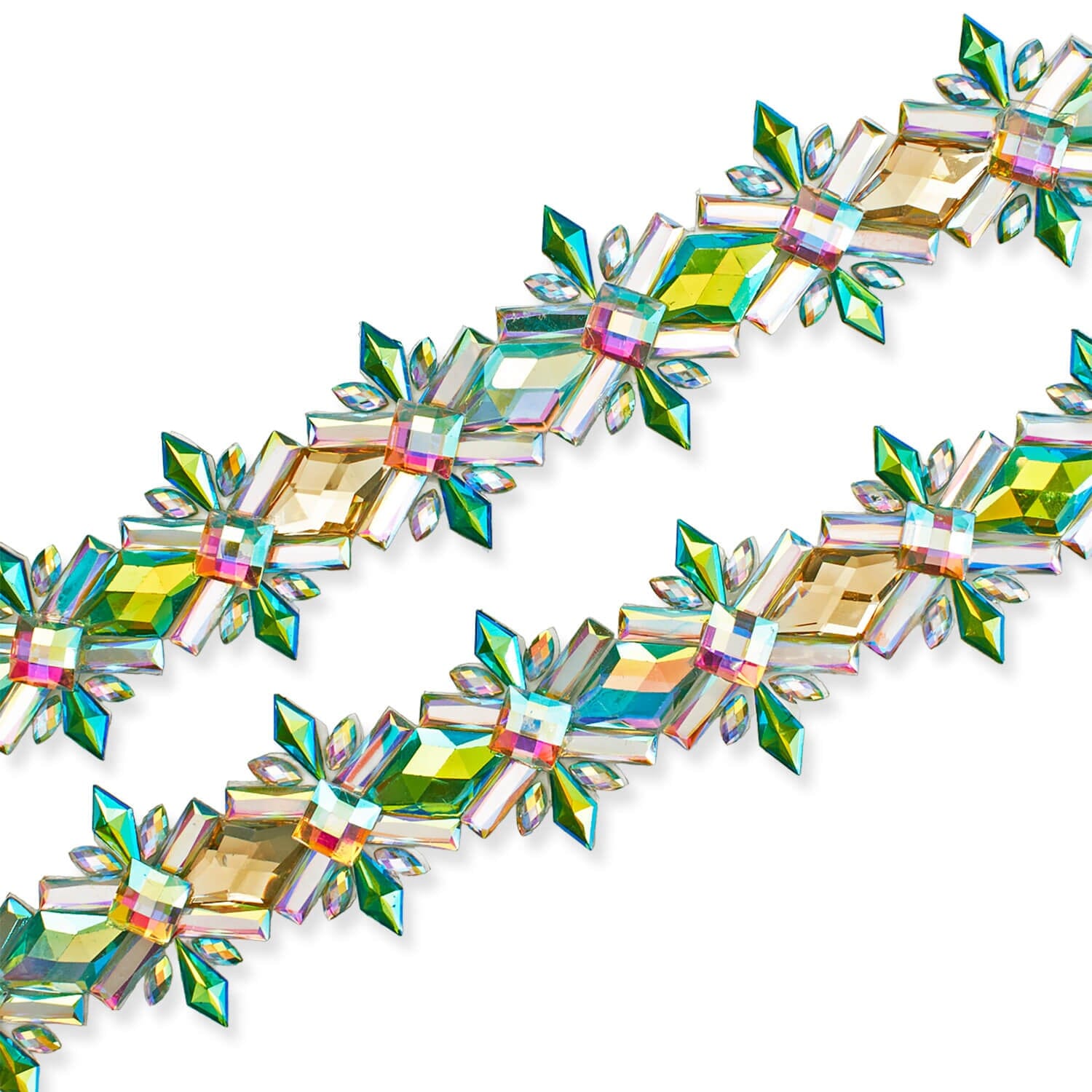 Embellished Rhinestone Iron On Trim | Fabric Wholesale Direct