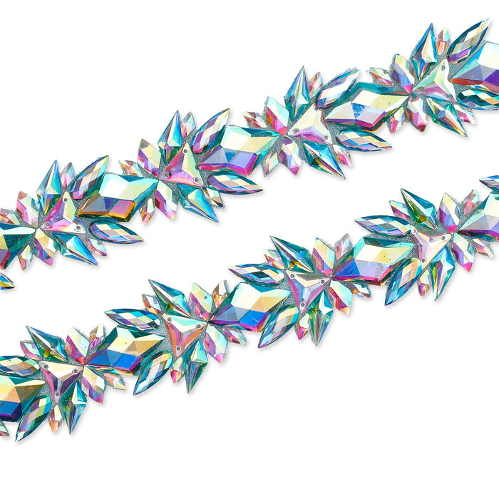 Icy Resin Rhinestone Iron On Trim | Fabric Wholesale Direct