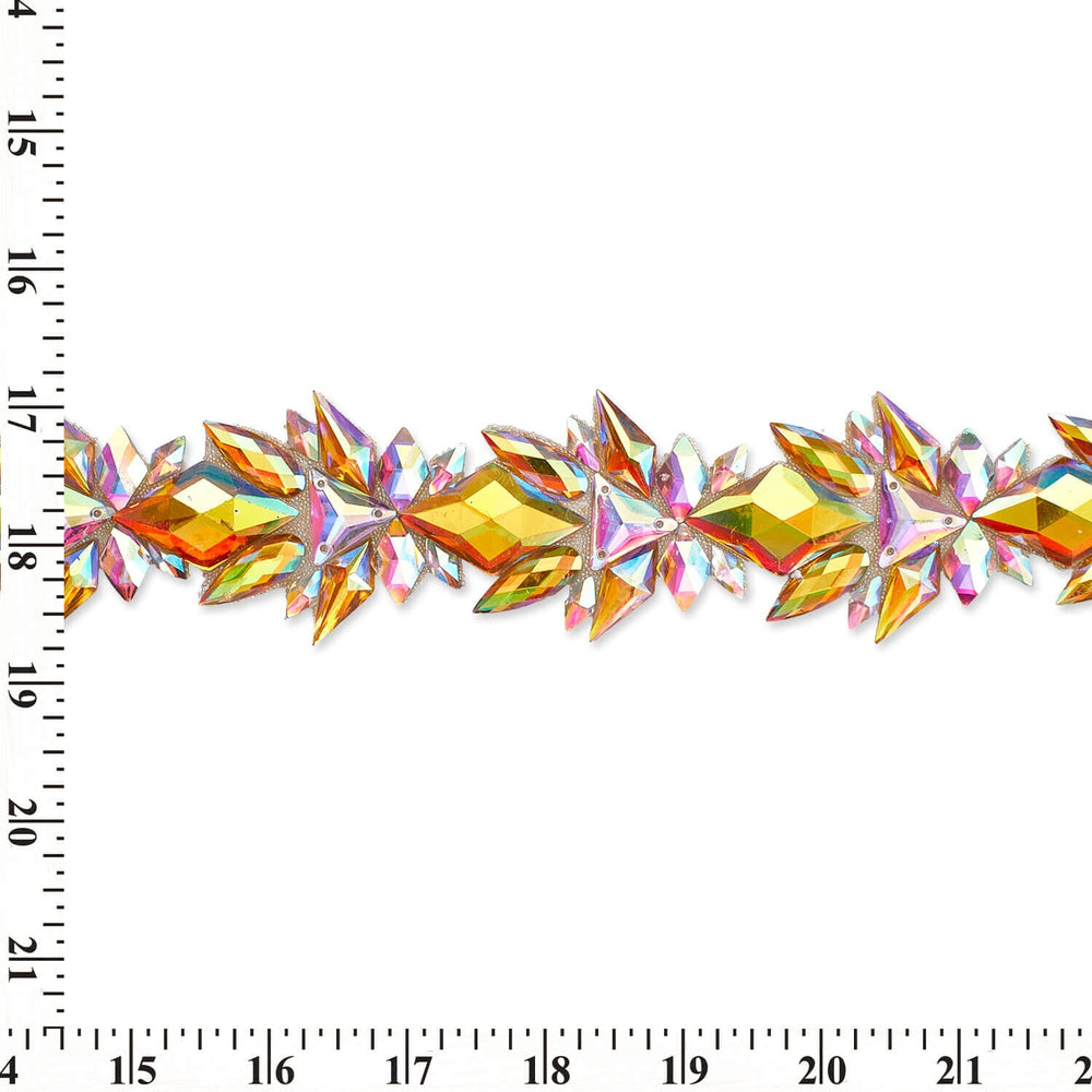 Icy Resin Rhinestone Iron On Trim | Fabric Wholesale Direct