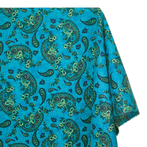 Paisley Printed Cotton Flannel Fabric By The Yard