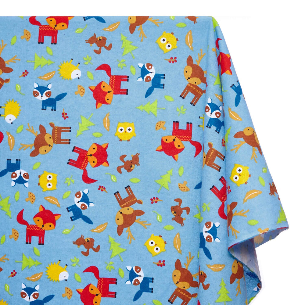 Forest Animals Printed Cotton Flannel