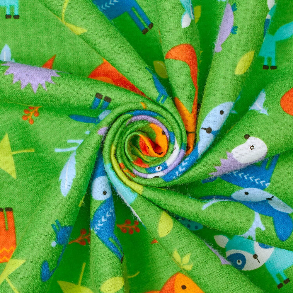 Forest Animals Printed Cotton Flannel