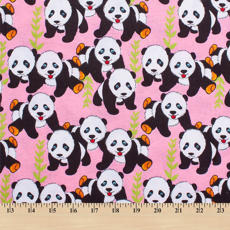 Panda Printed Cotton Flannel