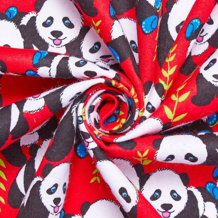Panda Printed Cotton Flannel