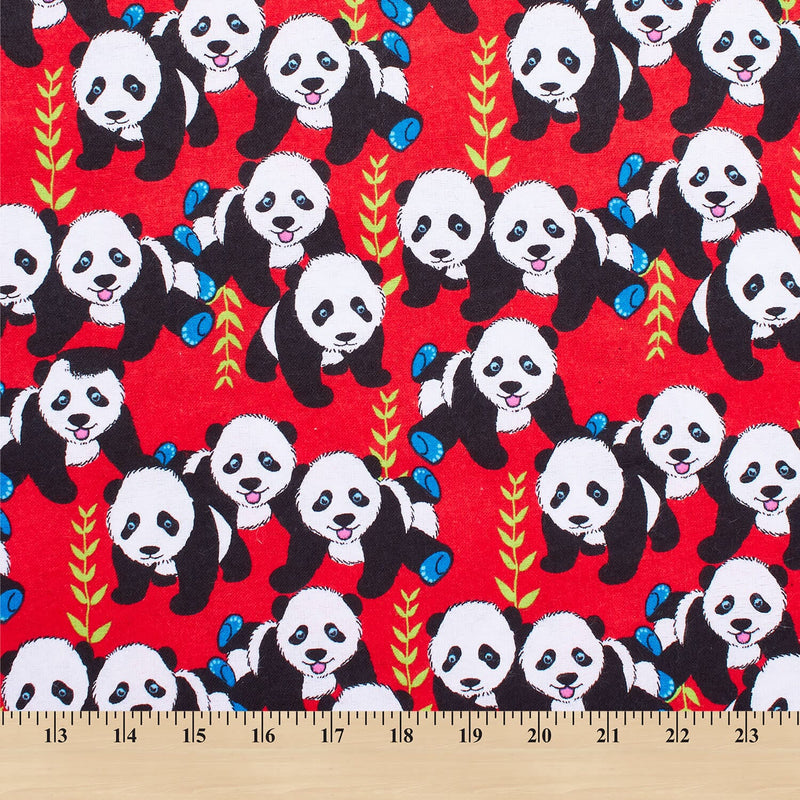 Panda Printed Cotton Flannel
