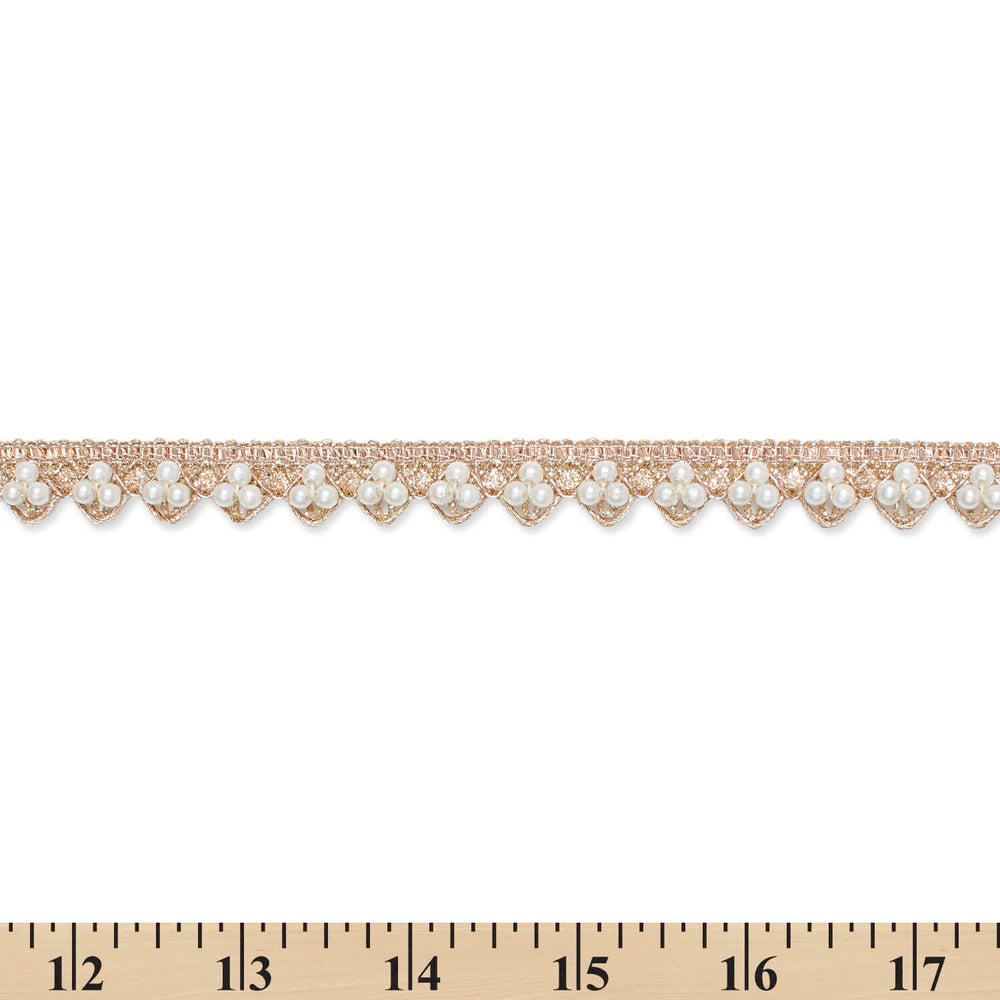 1/2 Inch Tri Bead Metallic Corded Trim By The Yard