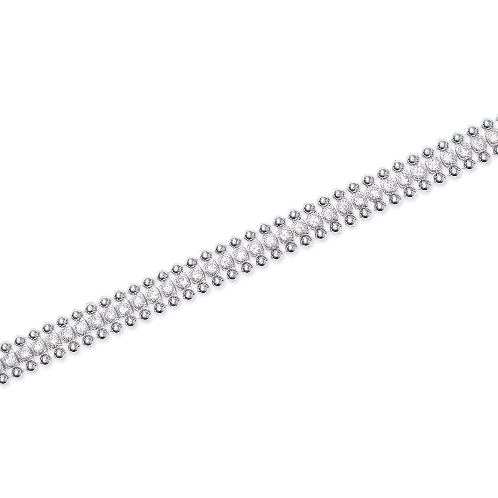 9/16 Inch Metal Bead Diamond Rhinestone Chain 10 Yard Trim