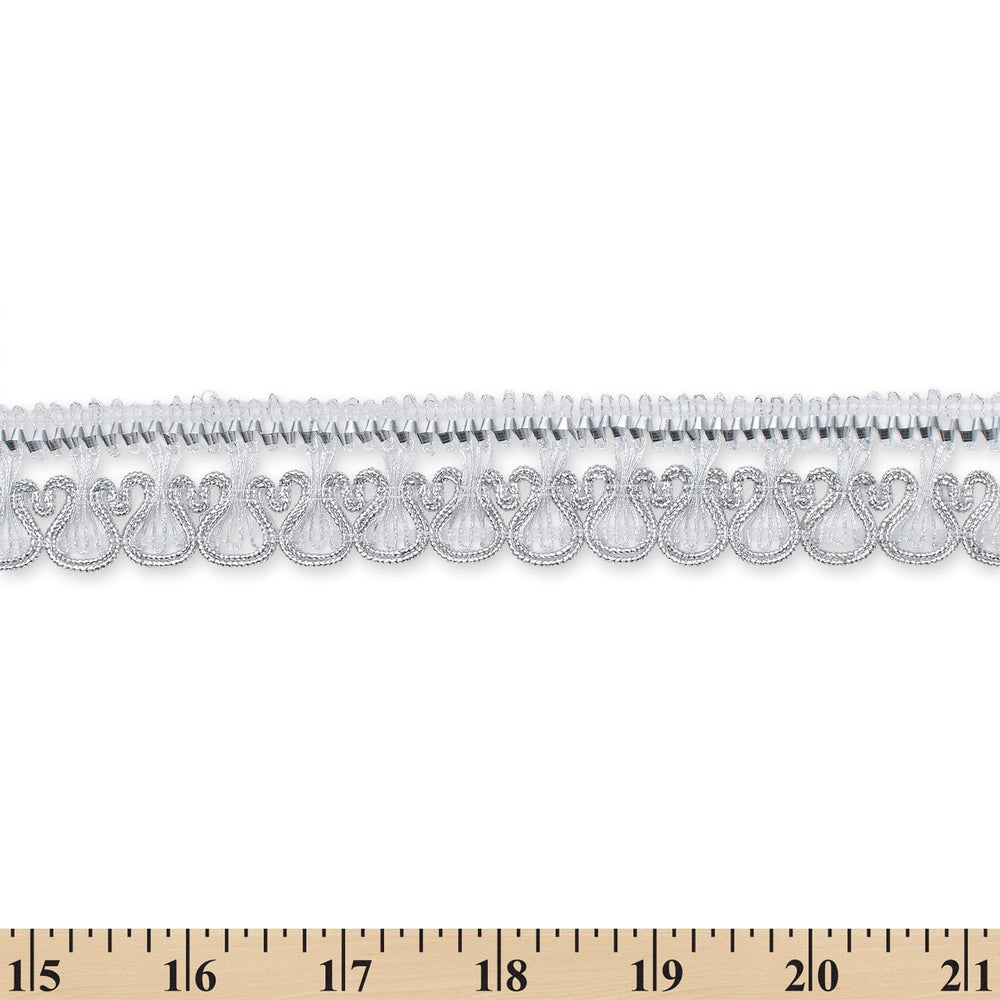 1.25 In. Scroll Scallop Metal Cord Trim 25 Yards