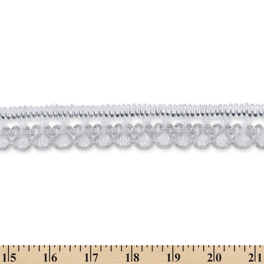 1.25 In. Scroll Scallop Metal Cord Trim 25 Yards