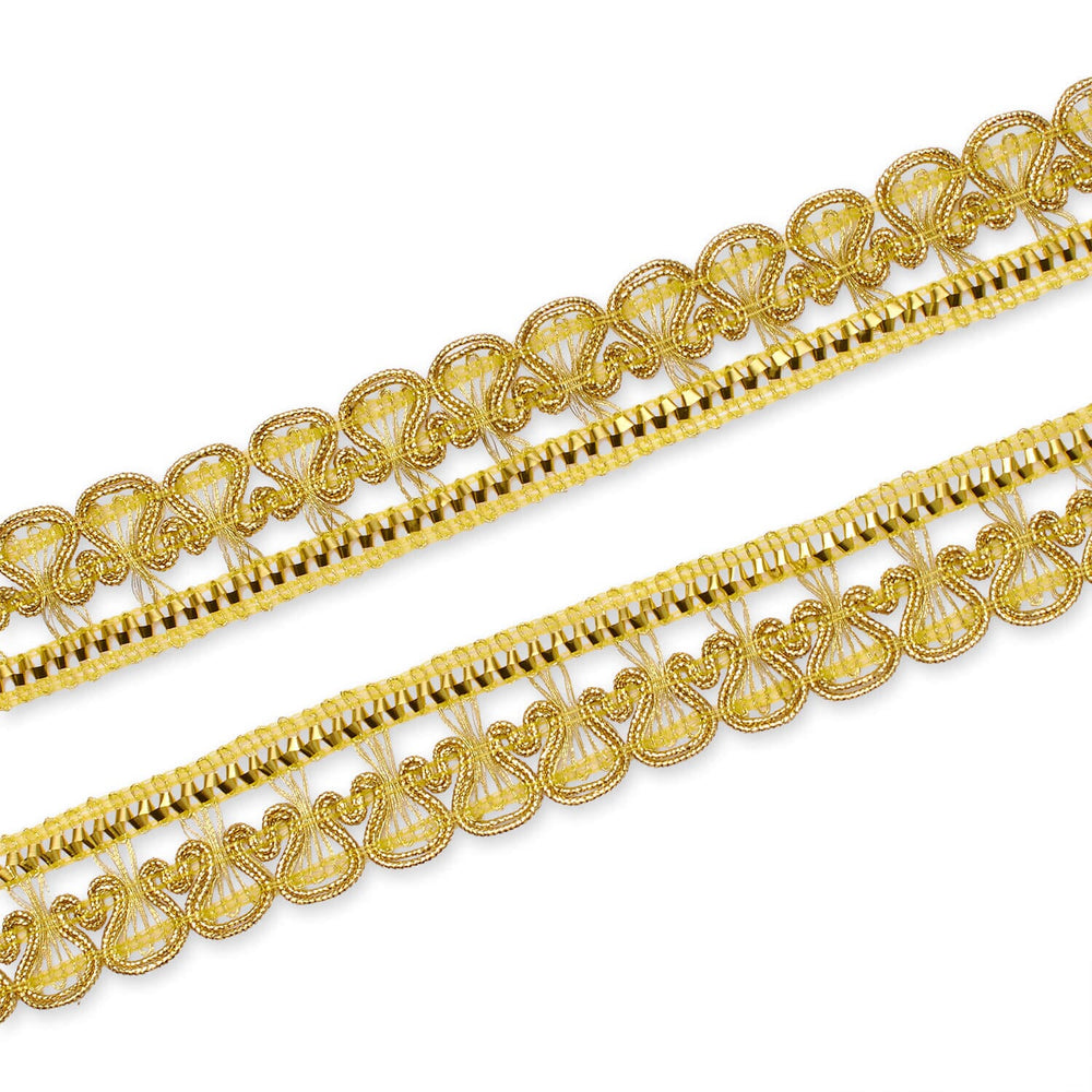 1.25 In. Scroll Scallop Metal Cord Trim 25 Yards