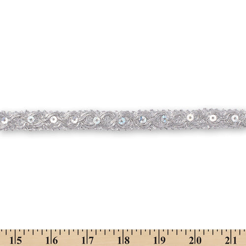 O.5 Inch Metallic Scalloped Sequin Trim