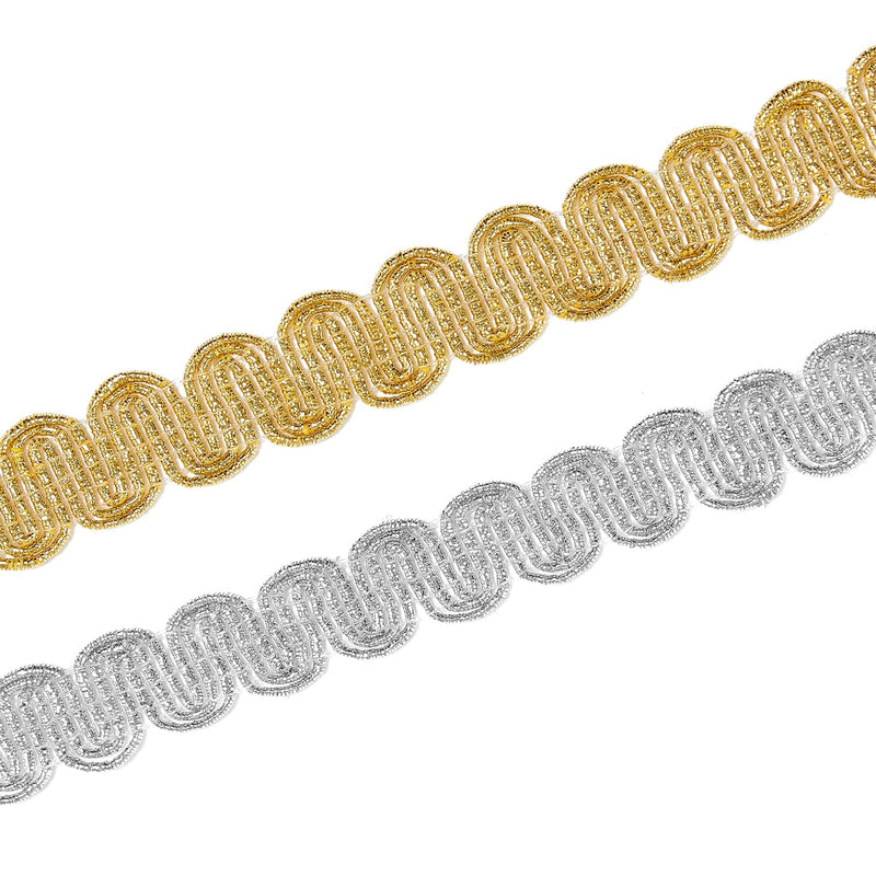 5/8 Inch Metallic Scroll Trim By The Yard