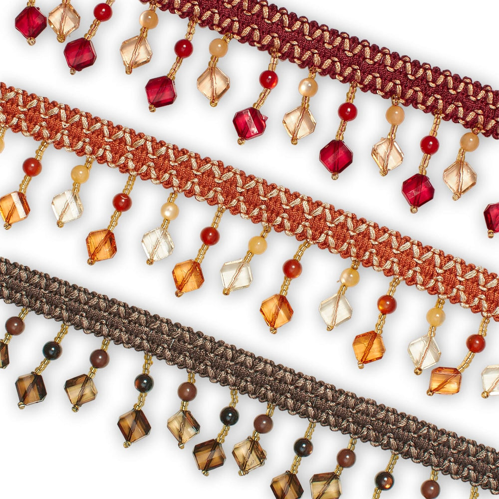 Square Rhinestone Tassel Fringe Trim | Fabric Wholesale Direct