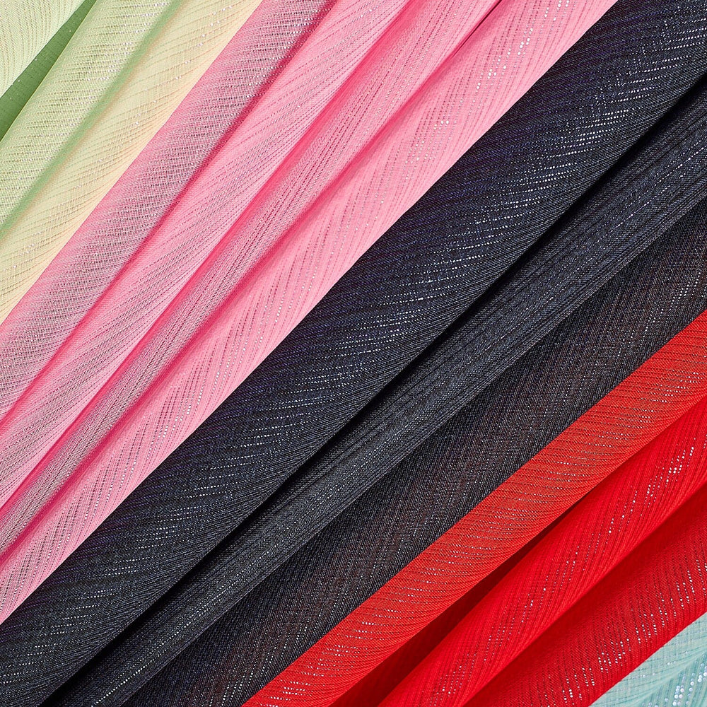 Zari Metallic Chiffon Jacquard Fabric By The Yard