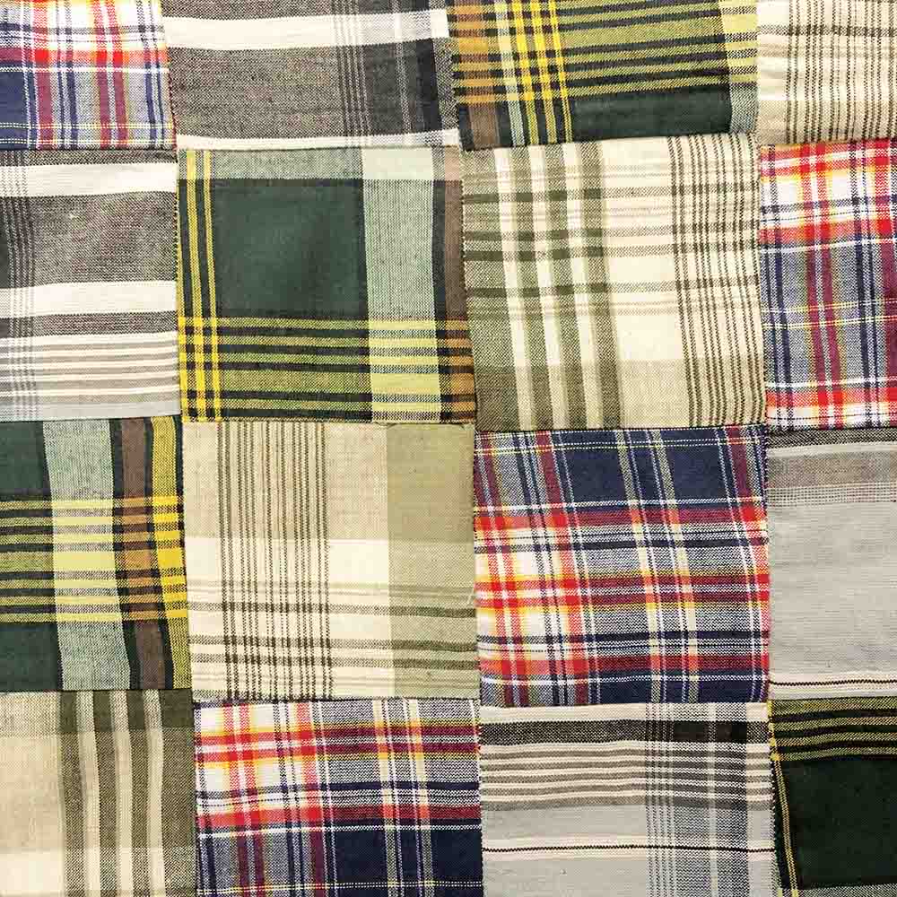 Madras Patchwork Plaid Fabric (Style 1587) 100% Cotton 44/45" Wide BTY