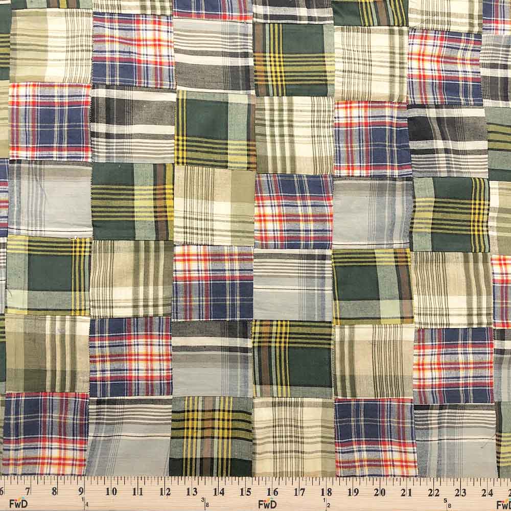 Madras Patchwork Plaid Fabric (Style 1587) 100% Cotton 44/45" Wide BTY