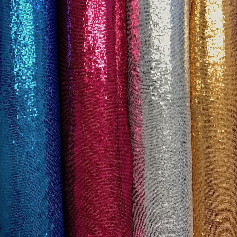 Starlight Micro Sequins Fabric All-Over On Stretch Mesh $11.99/yard