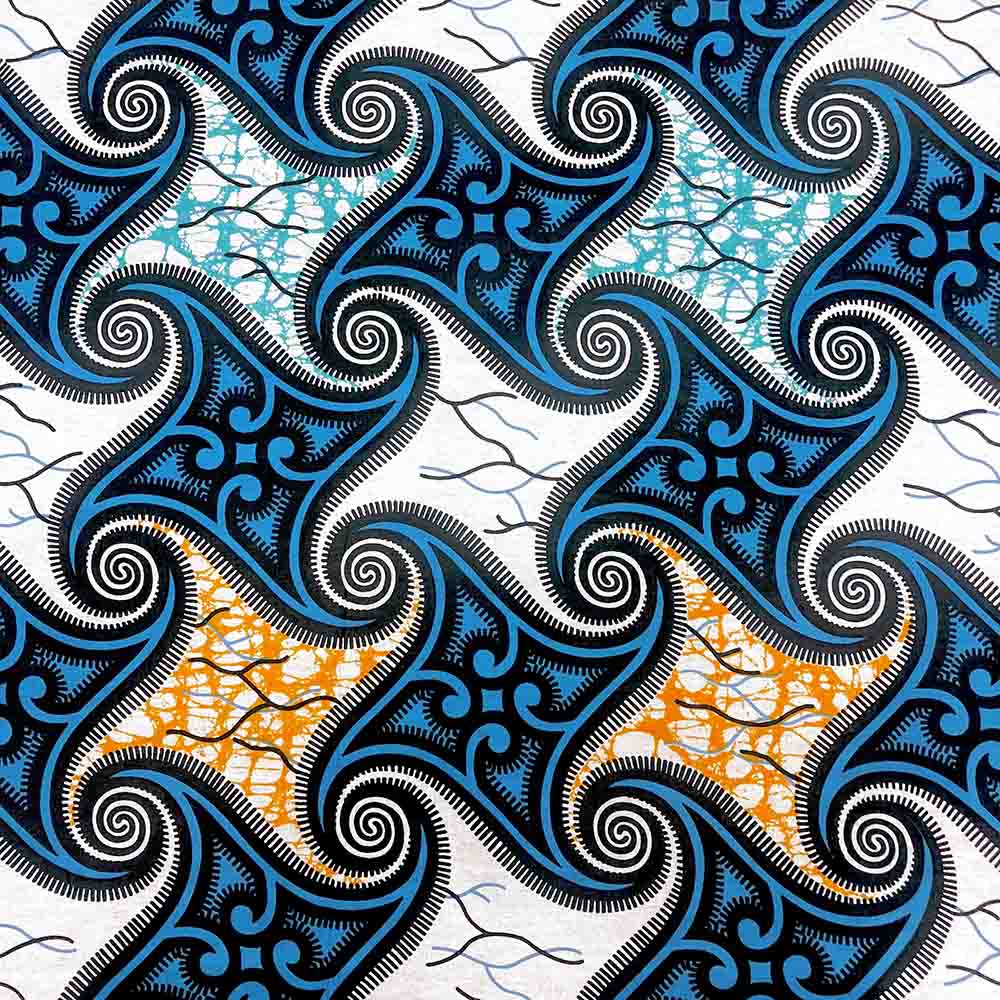 African Print Fabric (90159-3) 100% Cotton 44" Wide $4.99/Yard